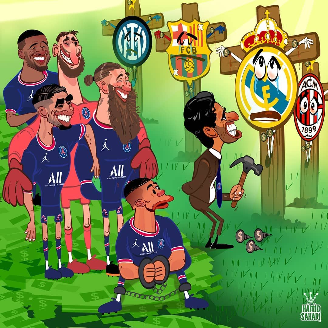 Karikatura Evropadagi Futbol Holati Karikatura Evropadagi Futbol Holati